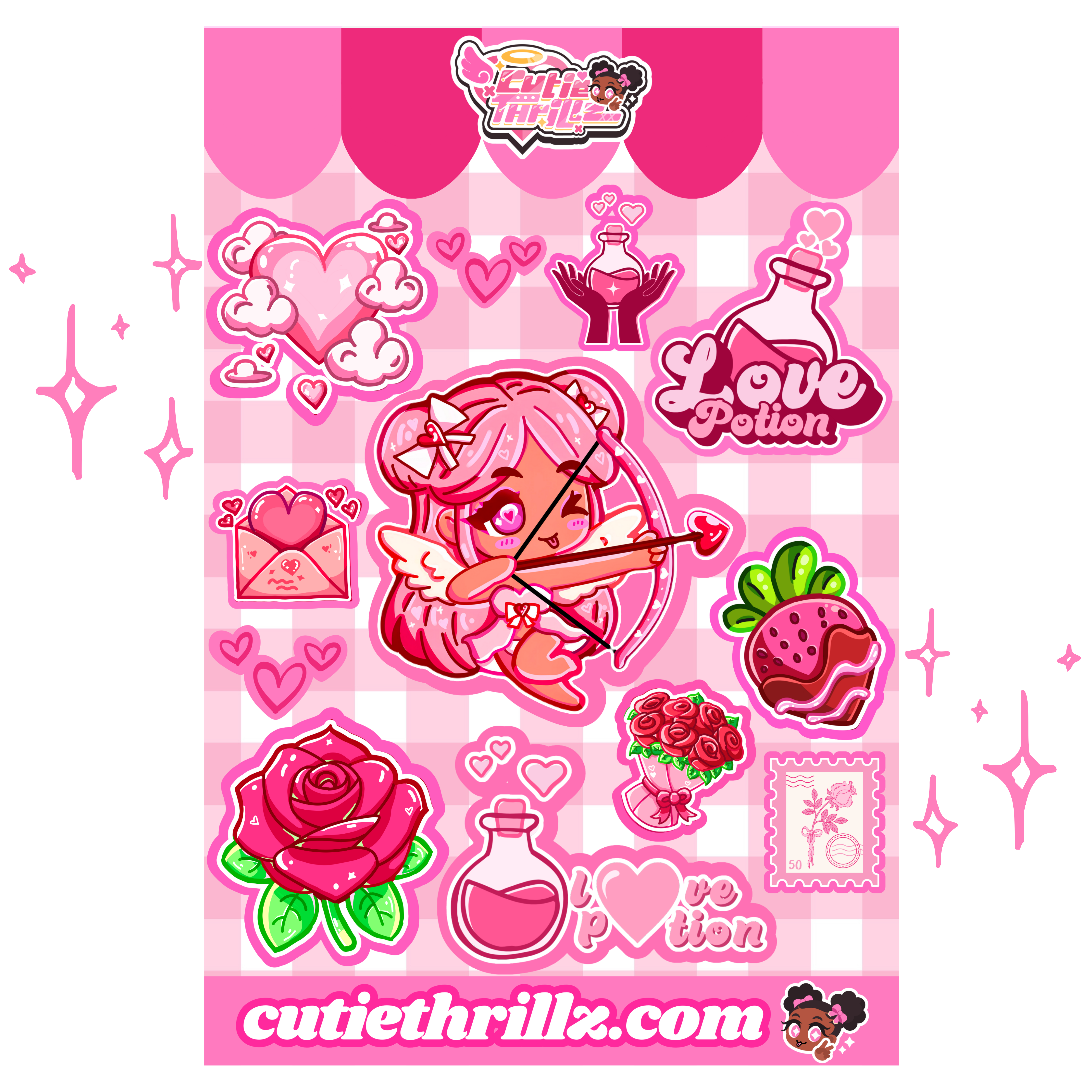 Cupid Lovecore Sticker Sheet – Cutiethrillz